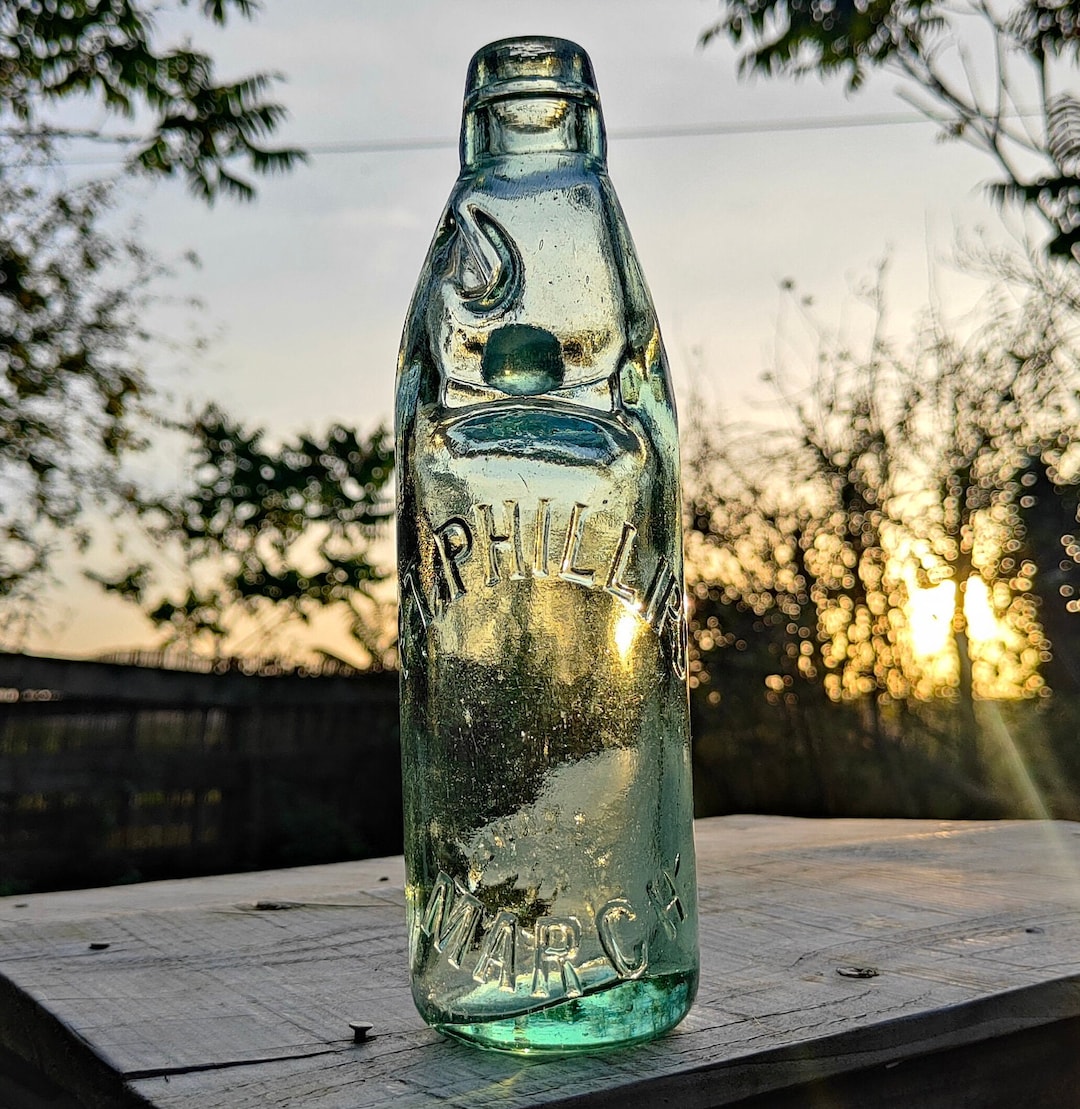 Vintage Codd Bottle Antique Bottle With Glass Marble Inside, Embossed ...