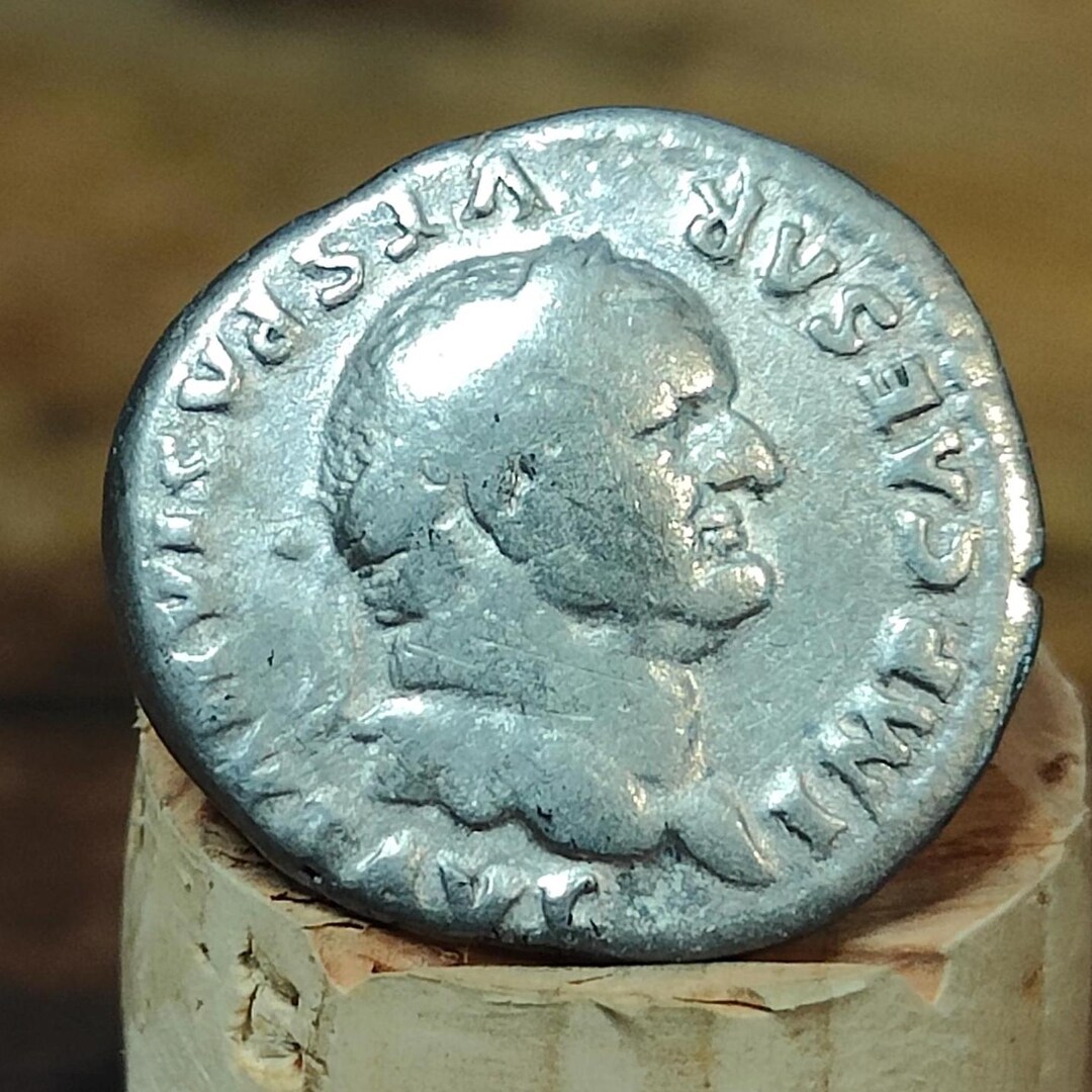 Vespasian Silver Denarius, Ancient Roman Coin With Seated Pax Reverse ...