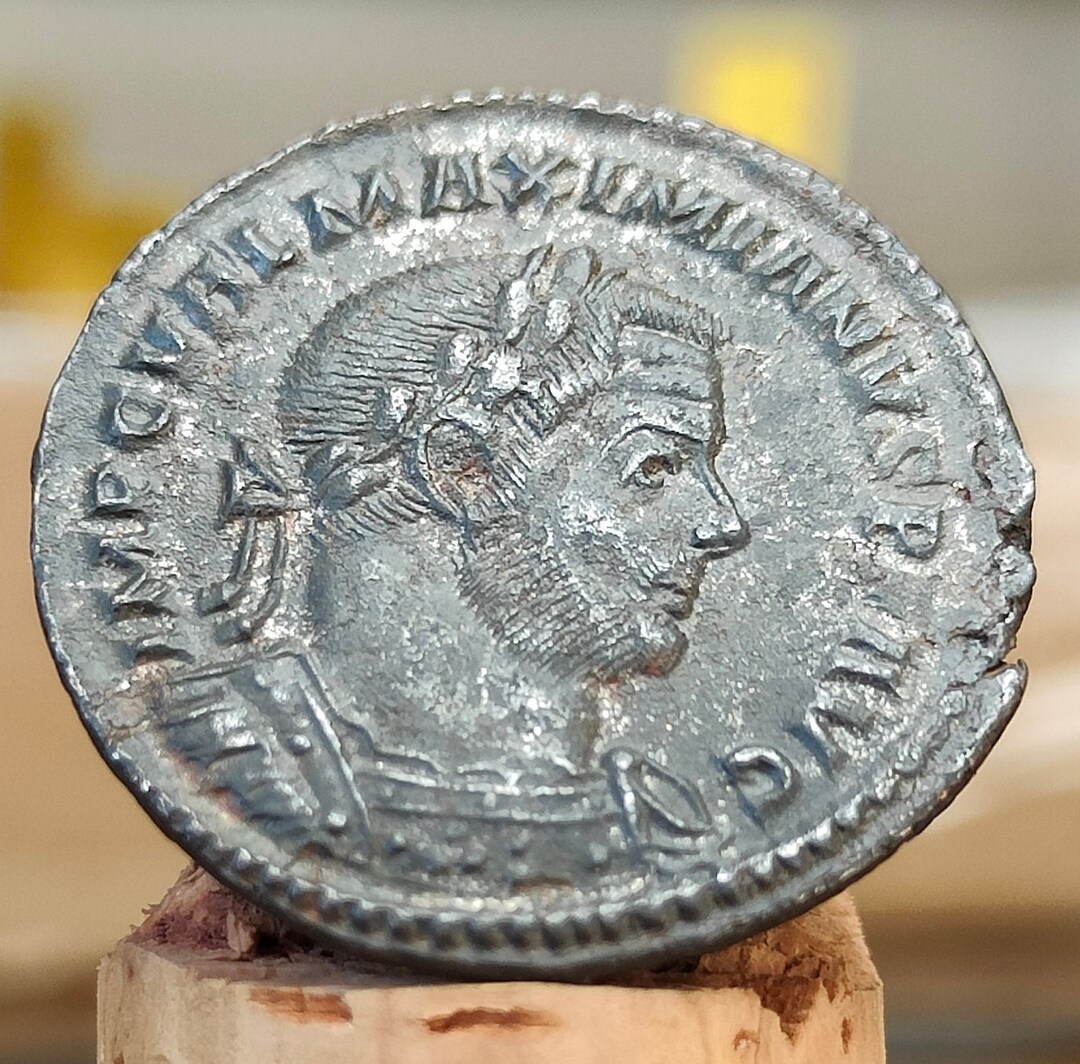 Galerius Maximianus Roman Coin, High Grade Ancient Follis With God ...