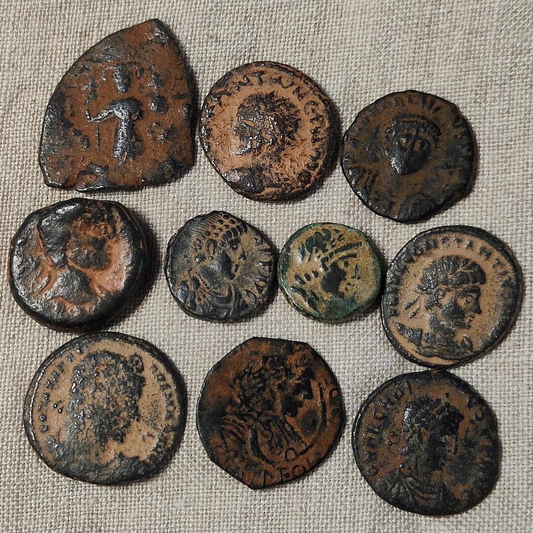 Lot of 10 Ancient Coins, Collection for Research and Identification - Etsy