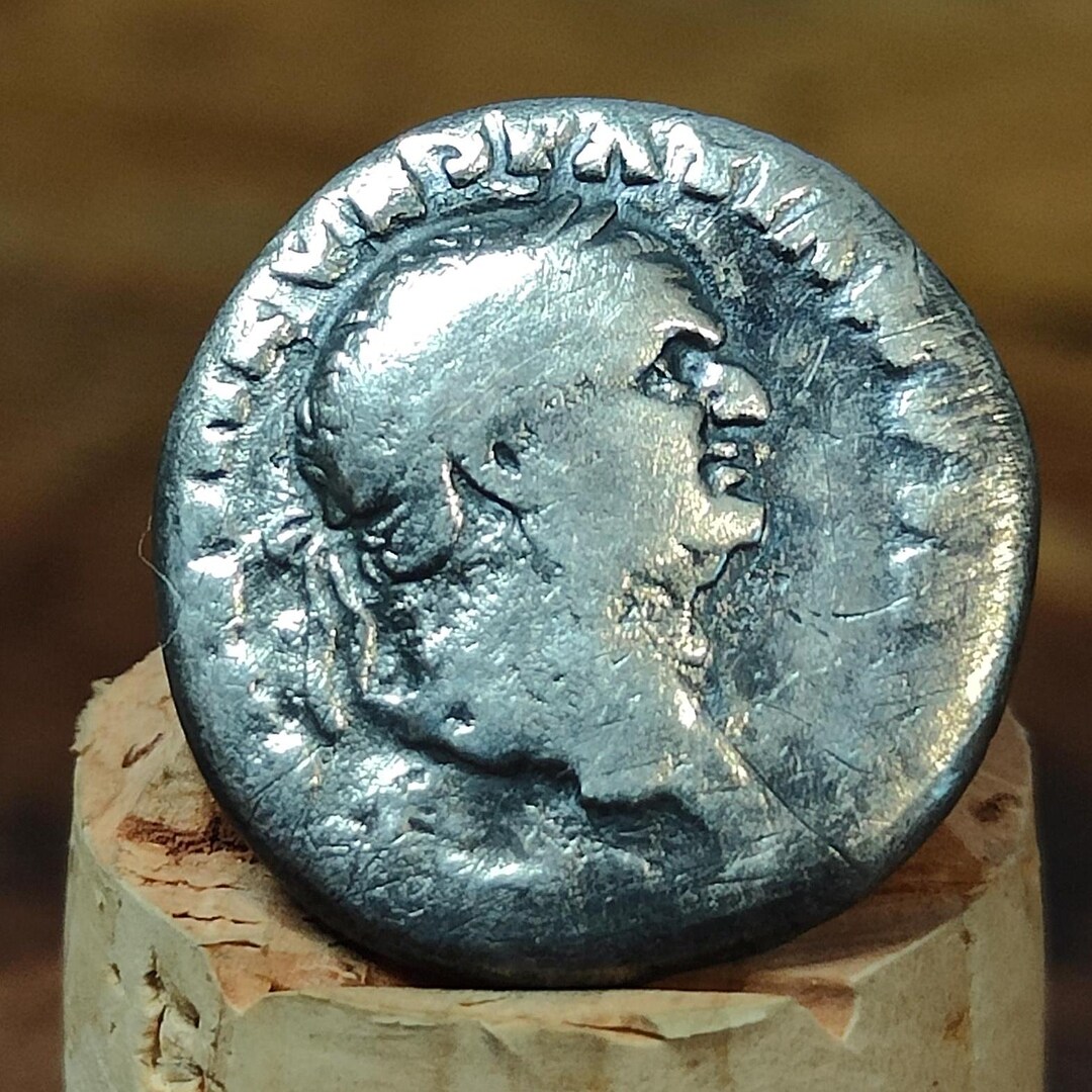 Vespasian Silver Denarius, Ancient Roman Coin With Seated Pax Reverse ...