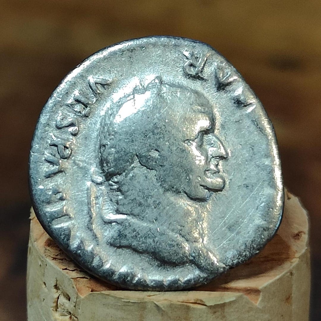 Vespasian Silver Denarius, Ancient Roman Coin With Winged Caduceus ...