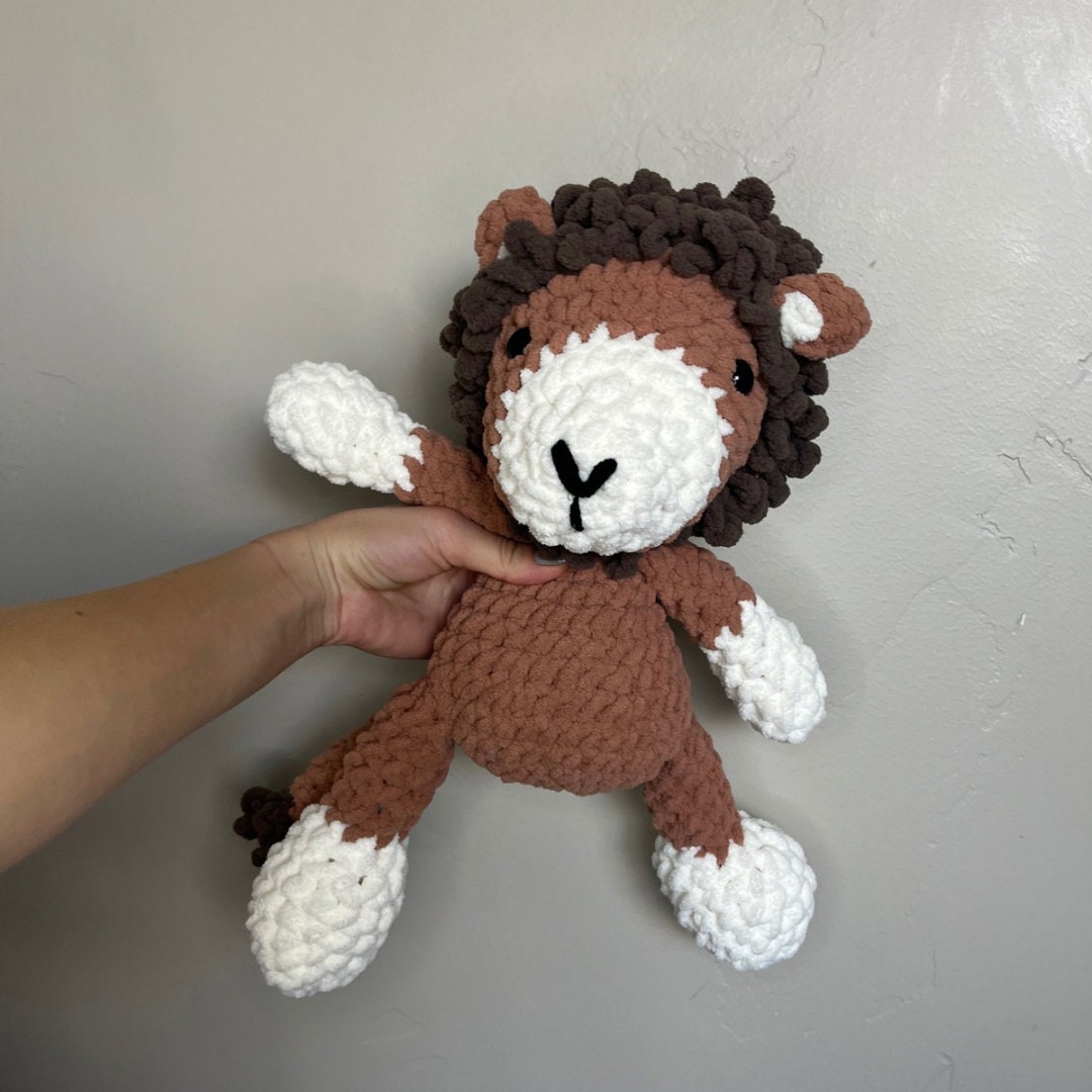 Liam the Lion Crochet Leopard Plushie Pattern| LOW SEW! | Instant ...