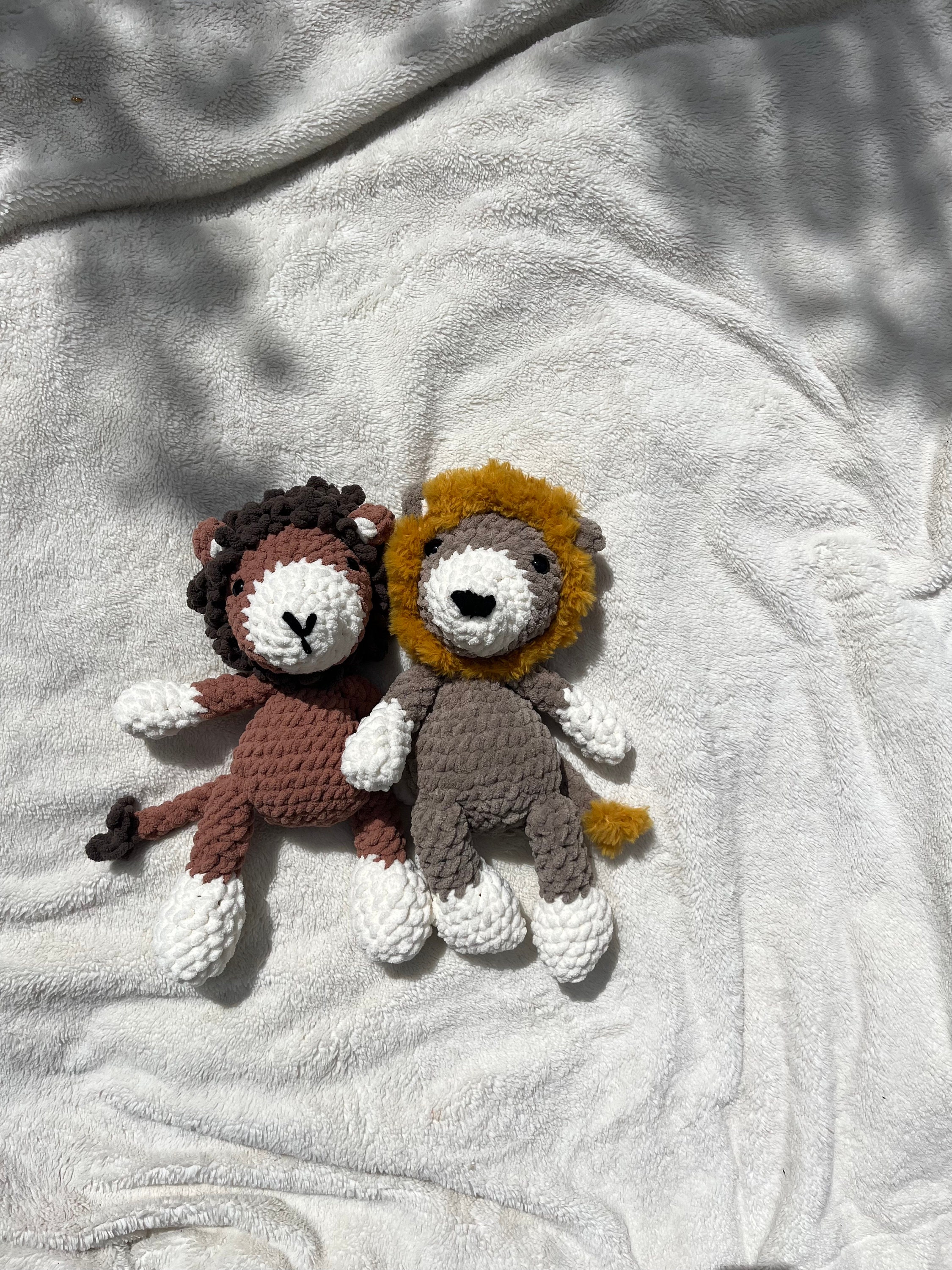 Liam the Lion Crochet Leopard Plushie Pattern| LOW SEW! | Instant ...
