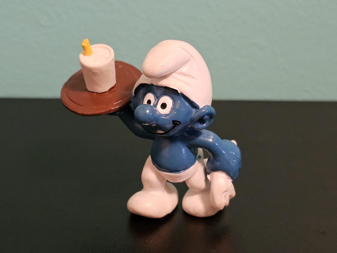 Vintage Waiter Smurf 80s Toys - Etsy