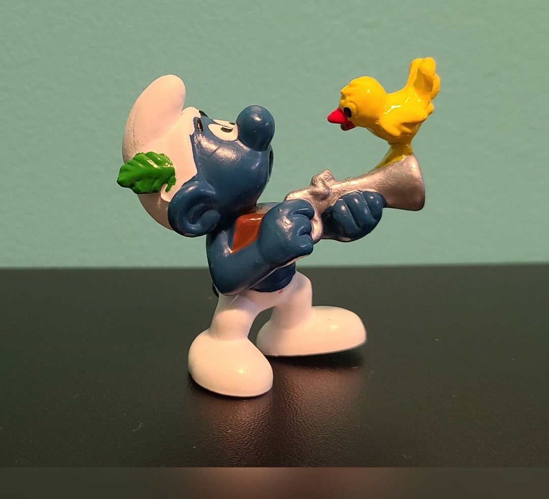 Vintage Hunter Smurf, 2.0106, 1970s,peyo Figure, PVC Figurines, Hunting Smurf, Hunting Gifts ...