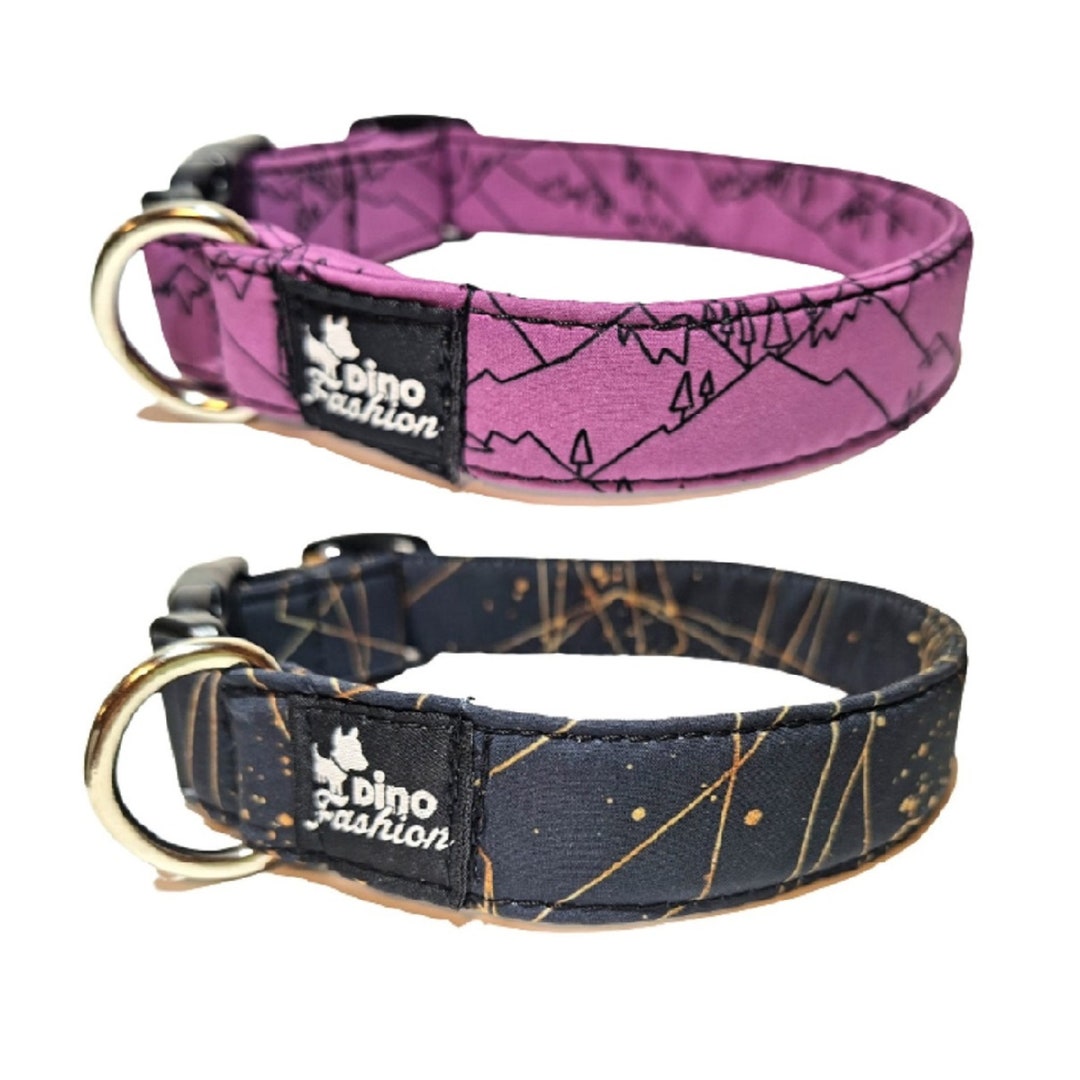 Pink Padded Dog Collar, Softshell Dog Collar, Quick Release Buckle, Dog ...