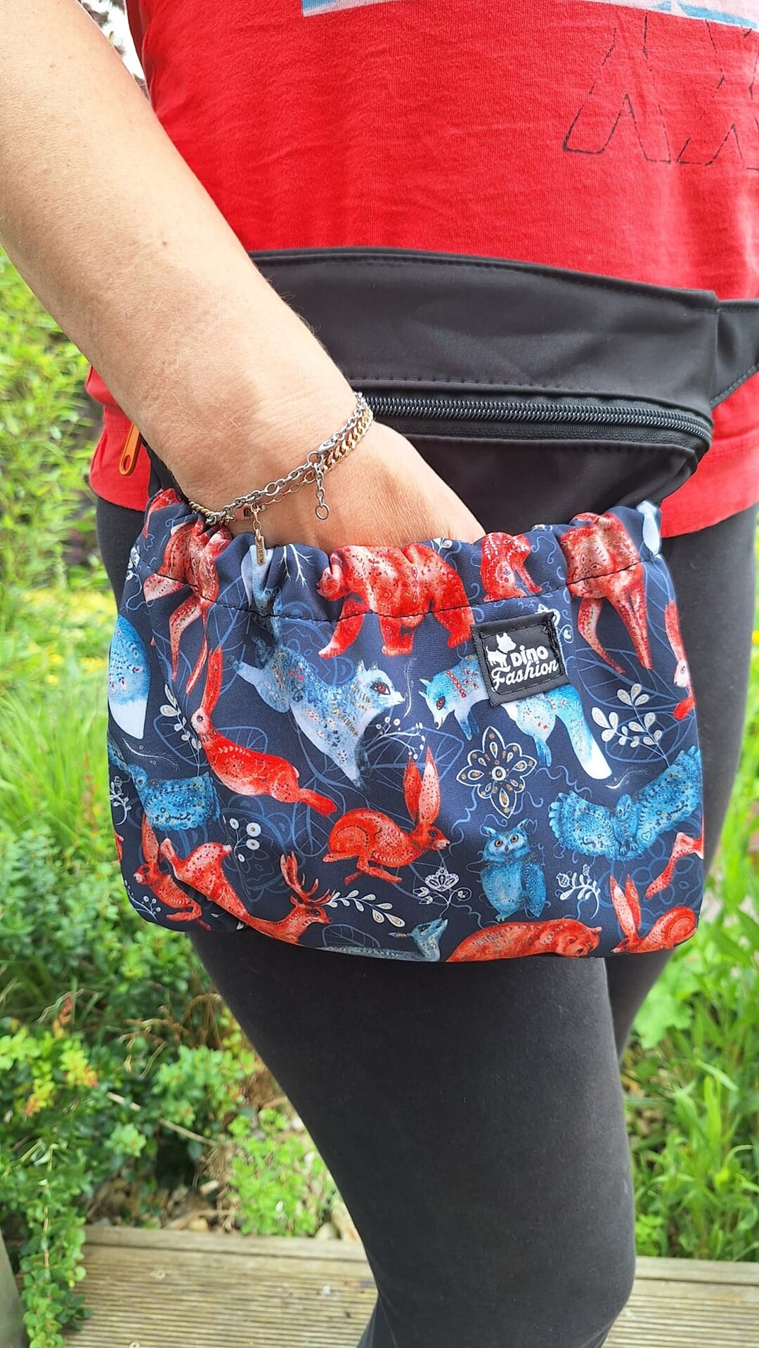 Dog Treat Bag With Zip – Forest Animals Waist Pouch for Walking ...