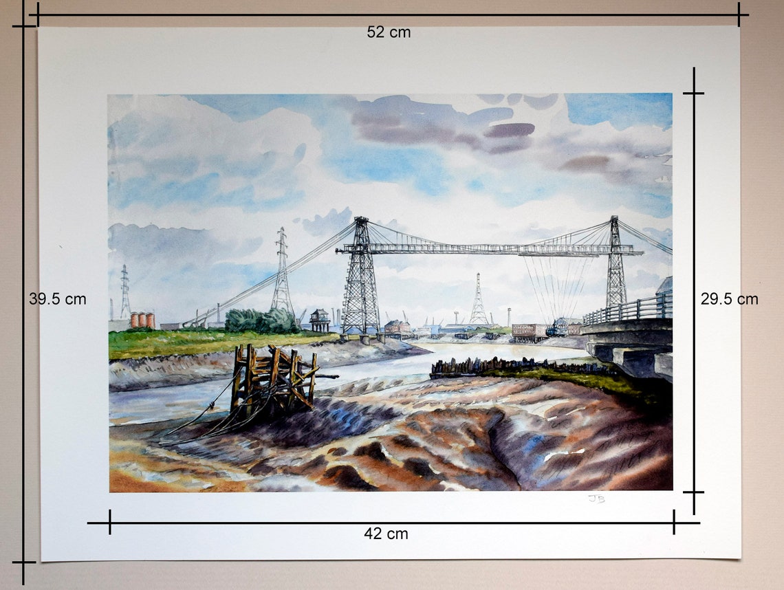 Newport Transporter Bridge Art Print - Etsy