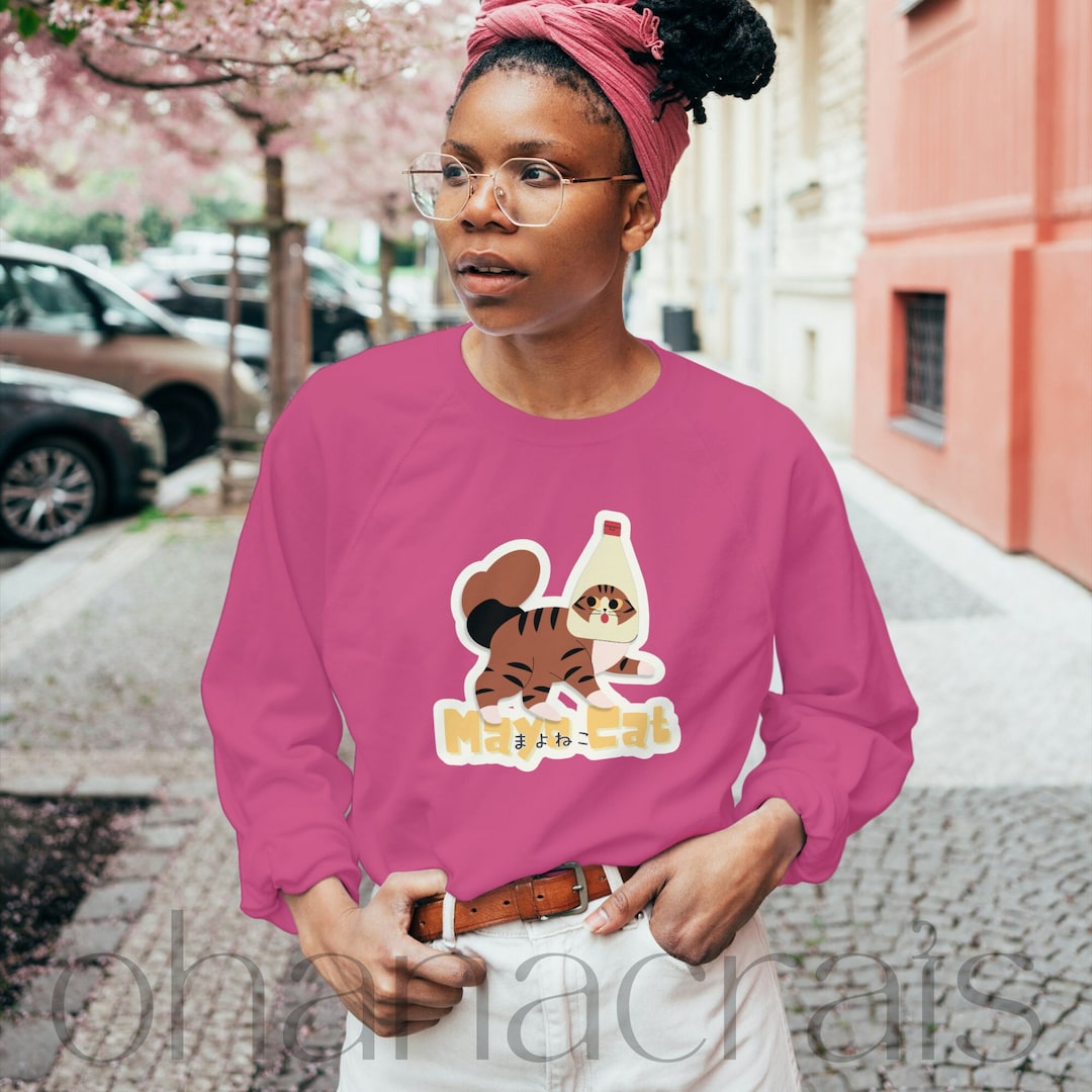 Mayo Cat Sweatshirt, Cat Shirt, Unisex Sweatshirt, Gneder-nuetral ...