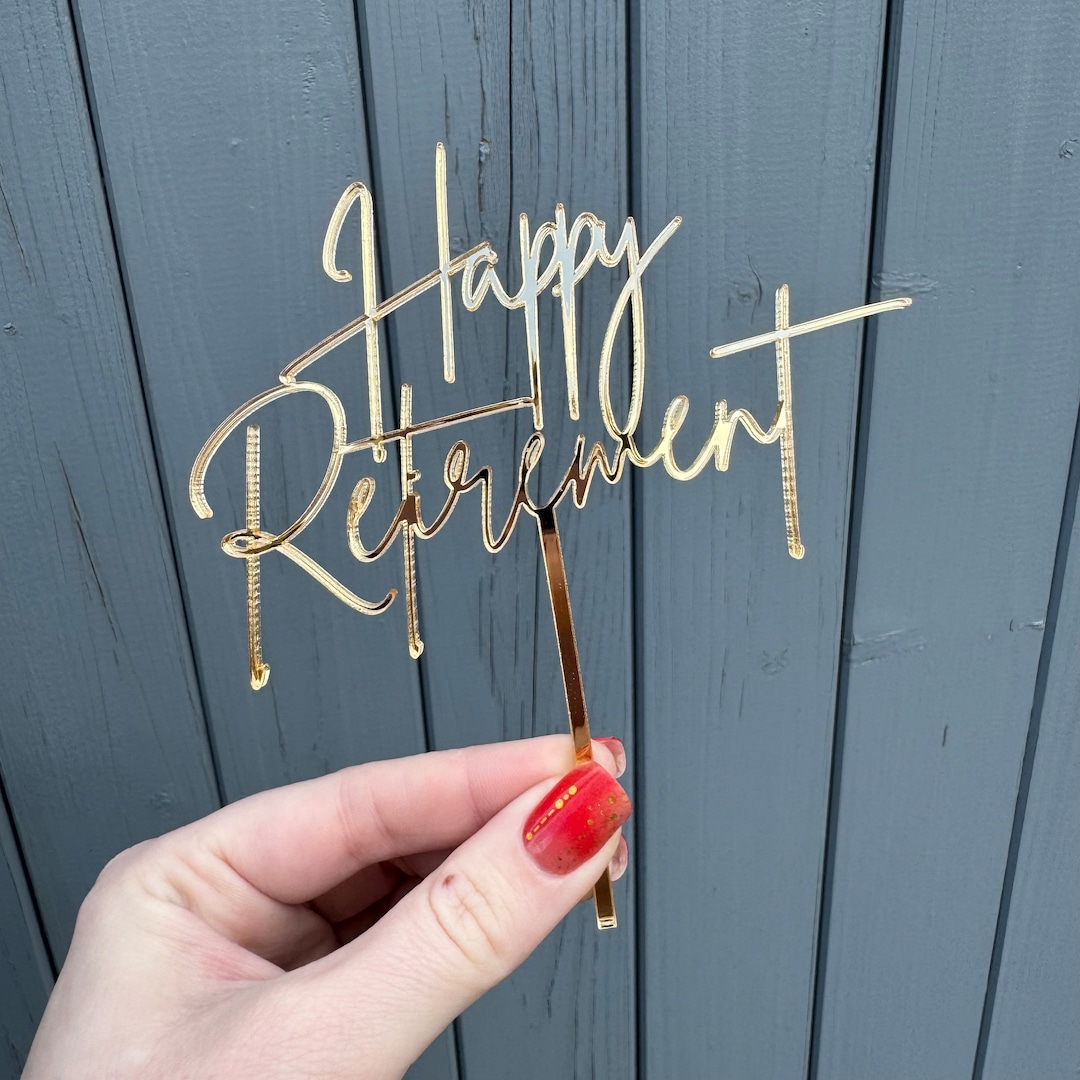Happy Retirement Cake Topper - Etsy UK