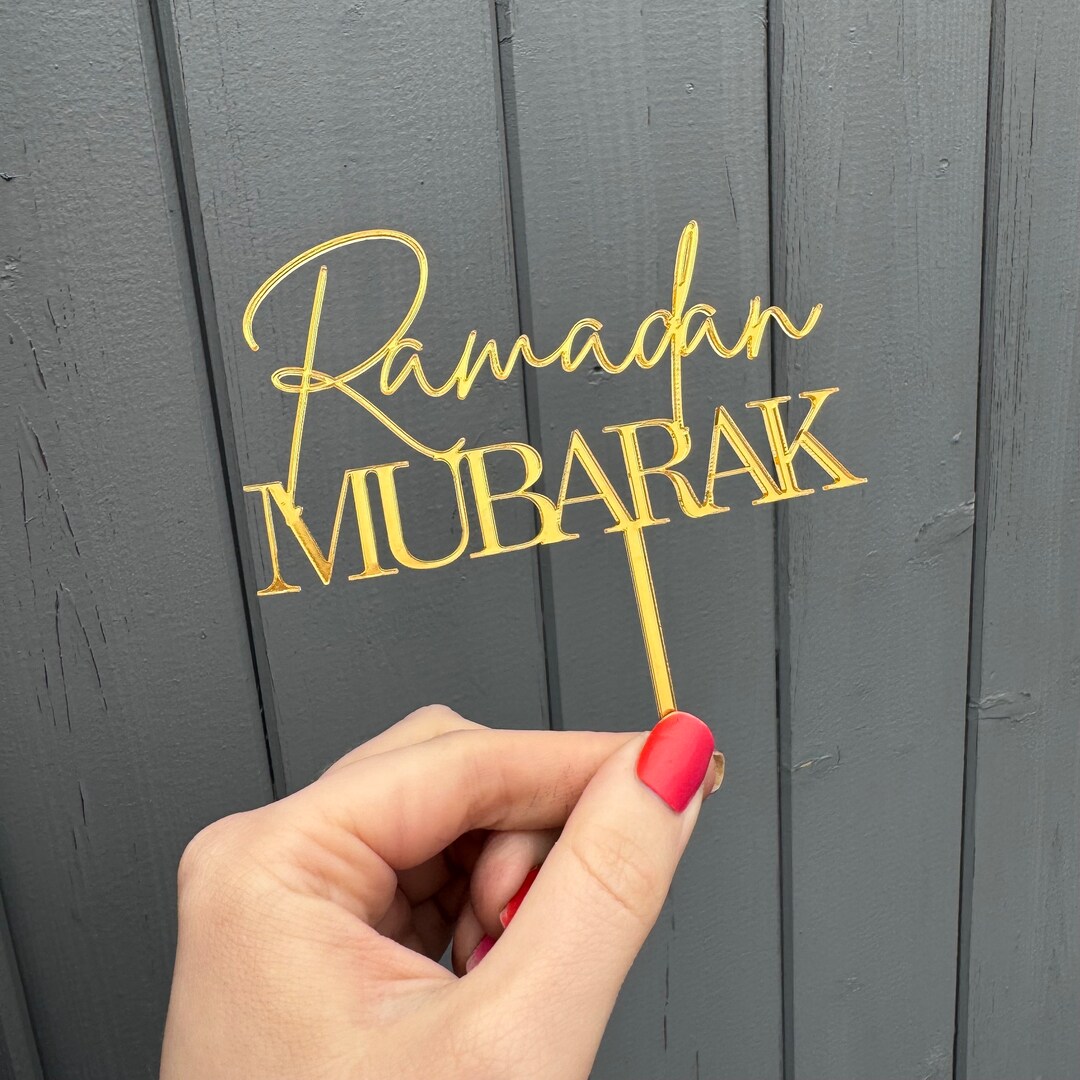 Ramadan Mubarak Acrylic Cake Topper - Etsy