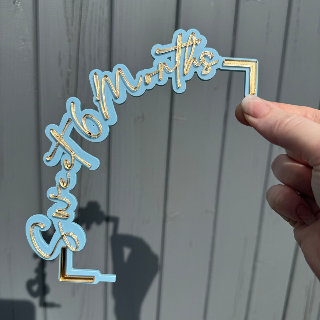Curved & Arched Cake Topper Any Colour - Etsy