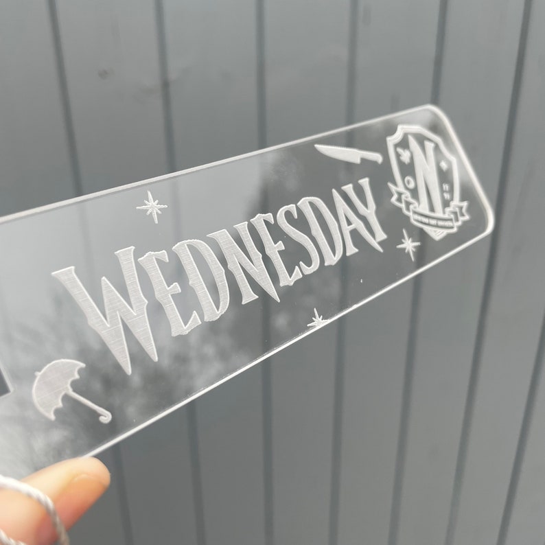 Wednesday Addams Engraved Bookmark - Etsy UK