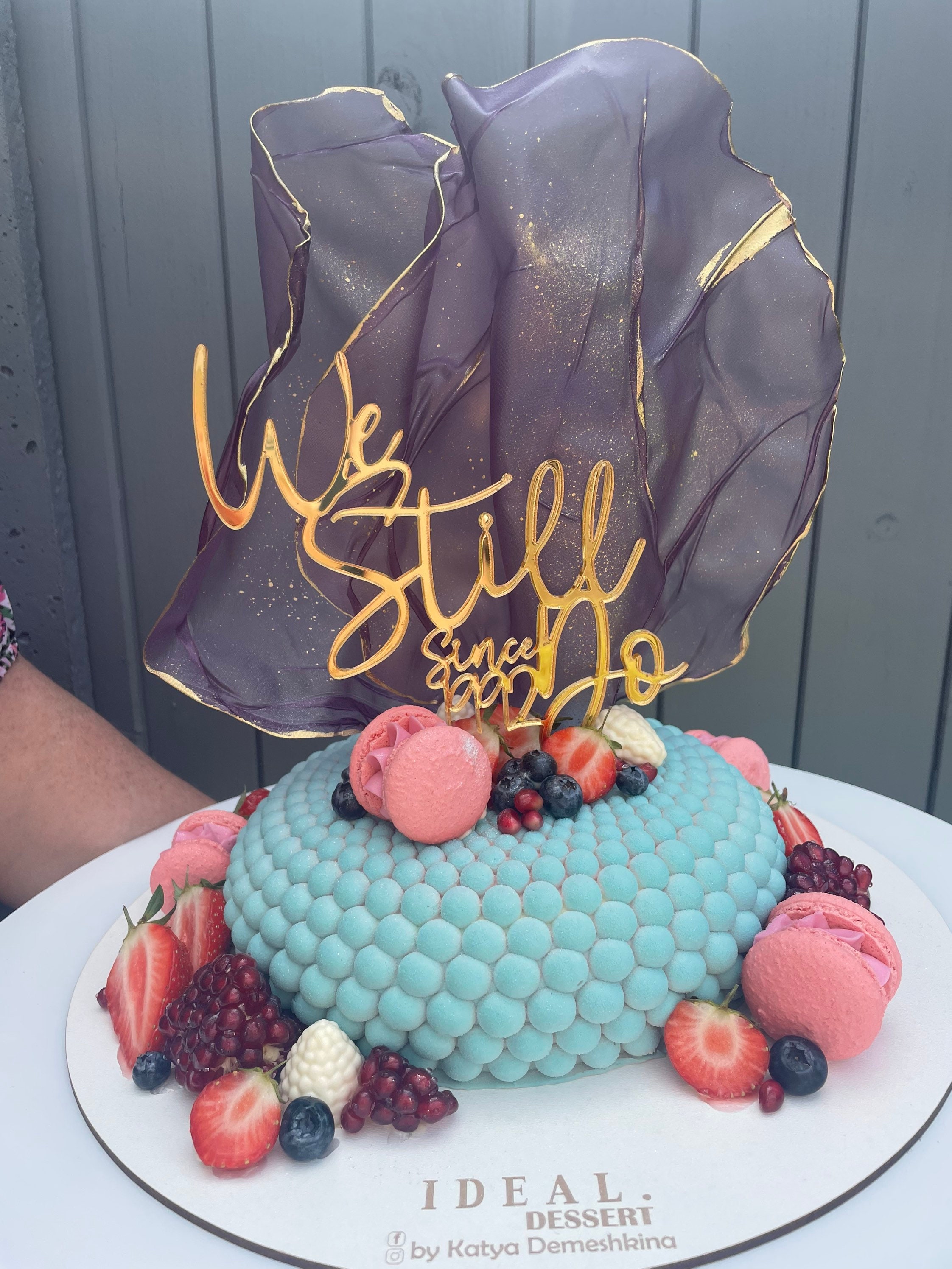 Anniversary Cake Topper With Year - Etsy UK