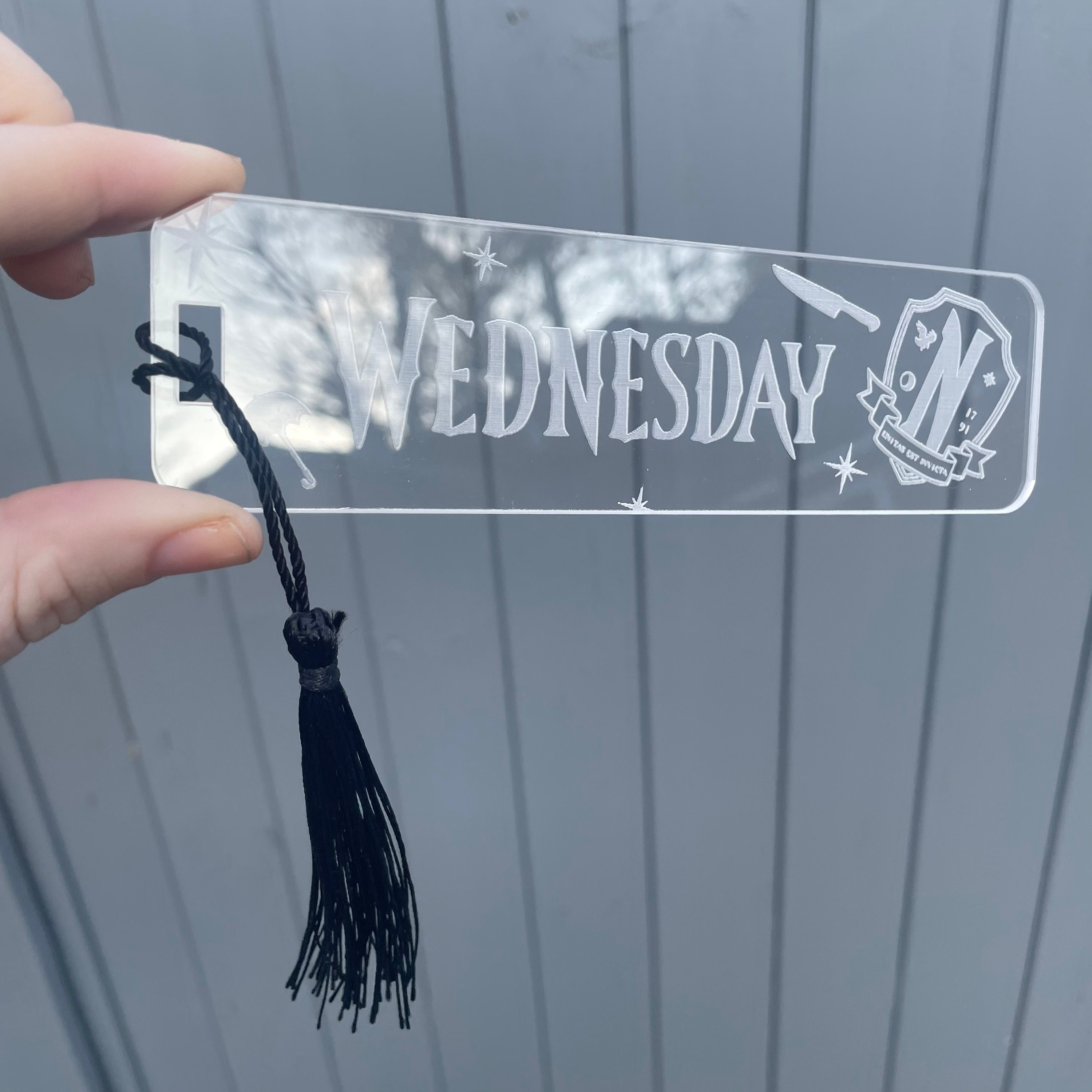 Wednesday Addams Engraved Bookmark - Etsy UK