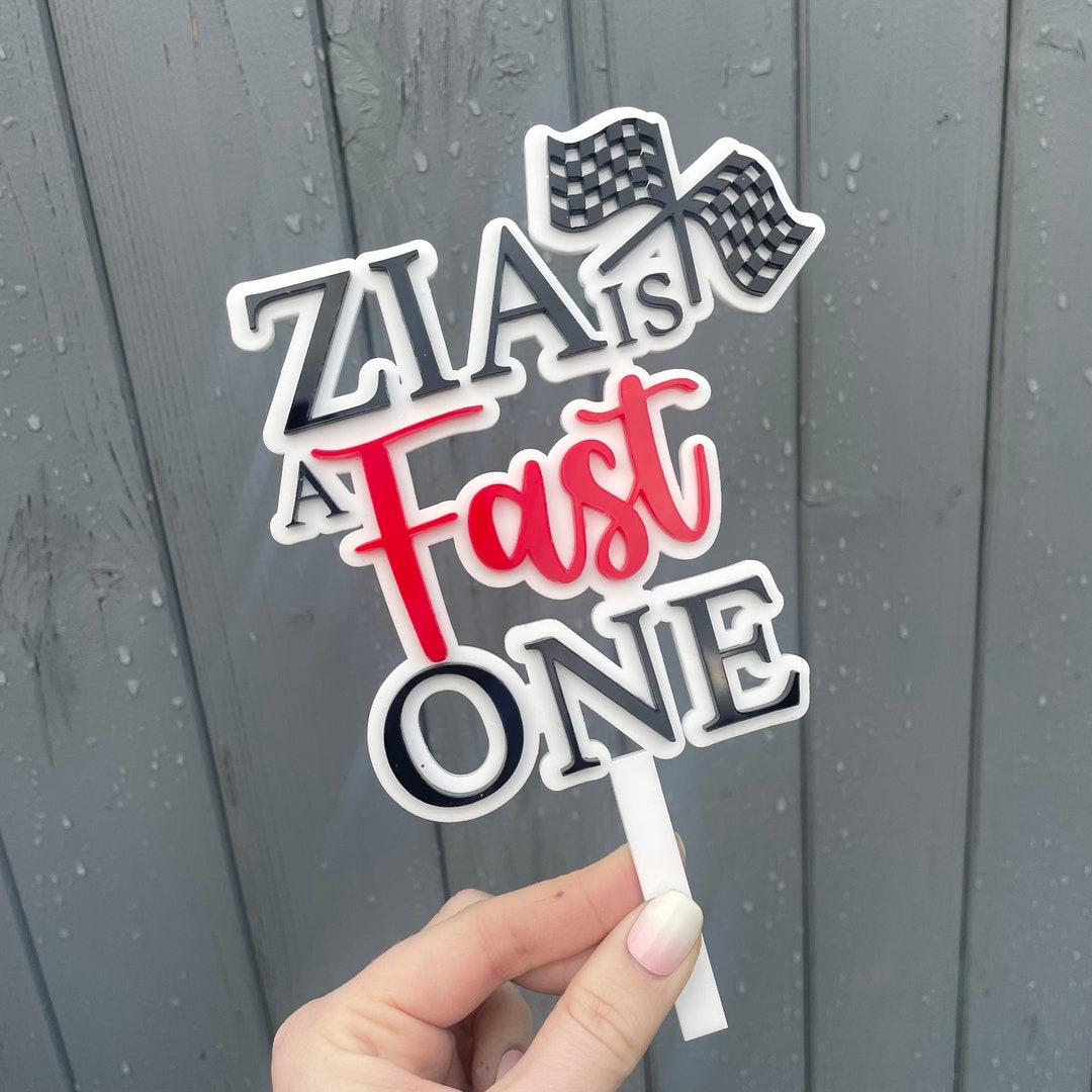 Fast One Cake Topper - Etsy