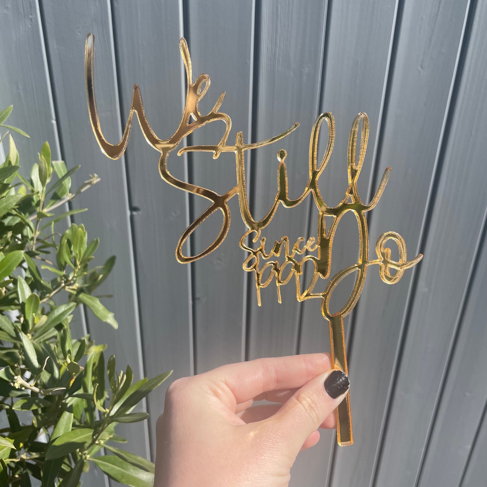 Anniversary Cake Topper With Year - Etsy UK