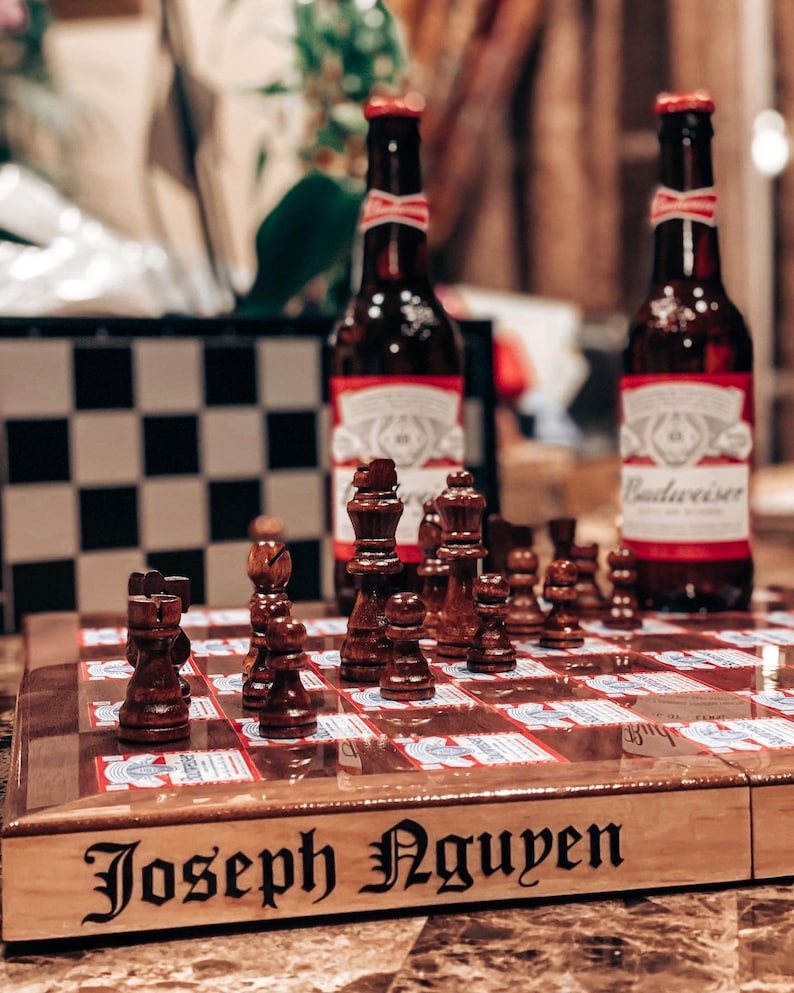 Budweiser Inspired DIY Chess Board - Etsy