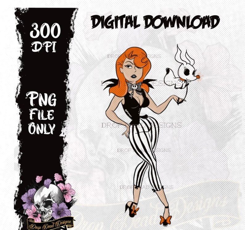Horror Pinup Girl Png, Horror Movie Character, Digital Download ...