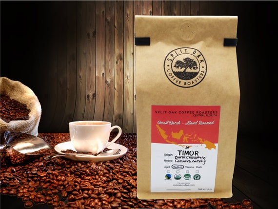 Organic Timor Roasted Whole Coffee Beans 12oz Medium Roasted | Etsy