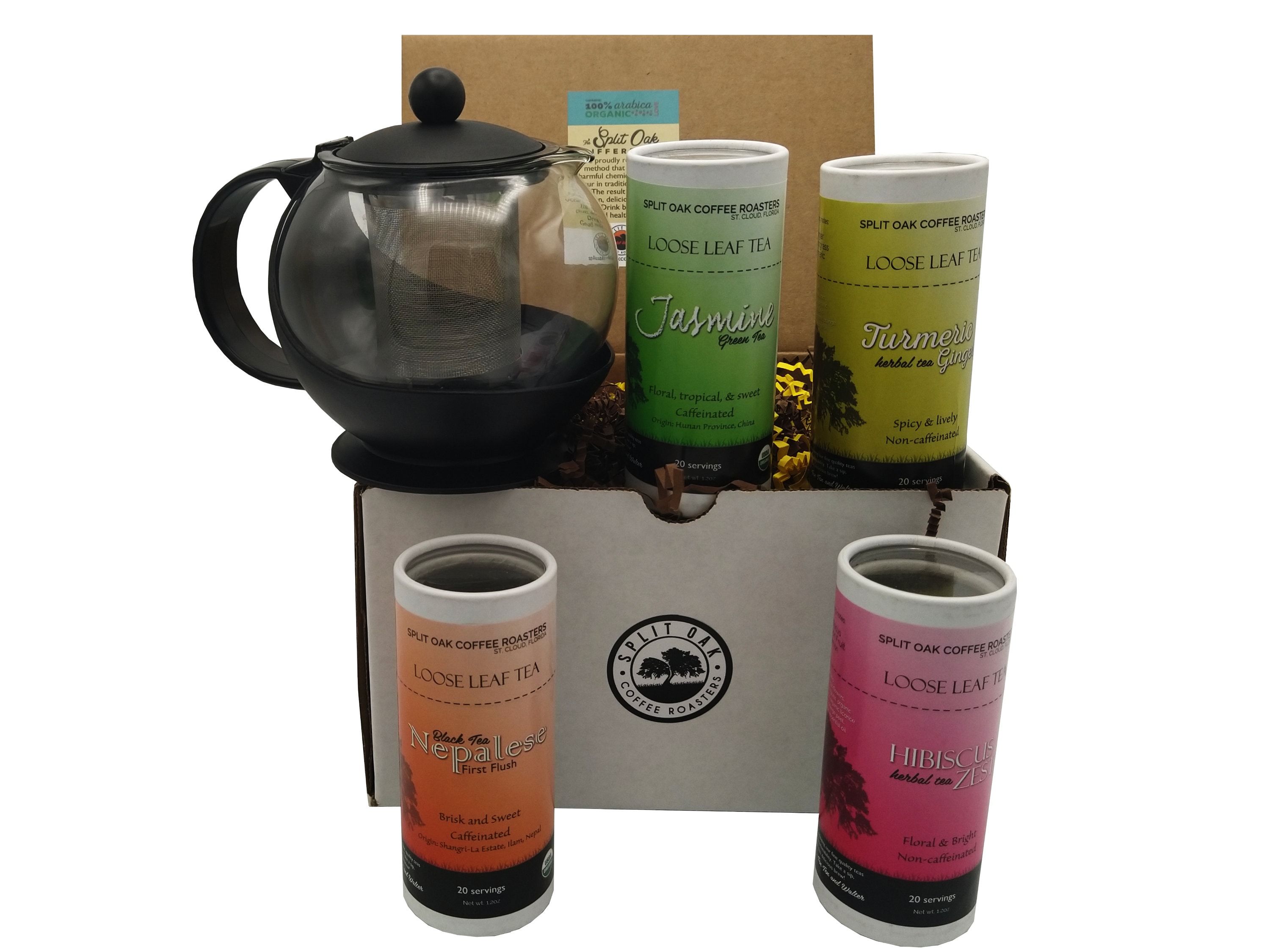 Set de caja de regalo de té 4 tés surtidos 1 tetera - Etsy España