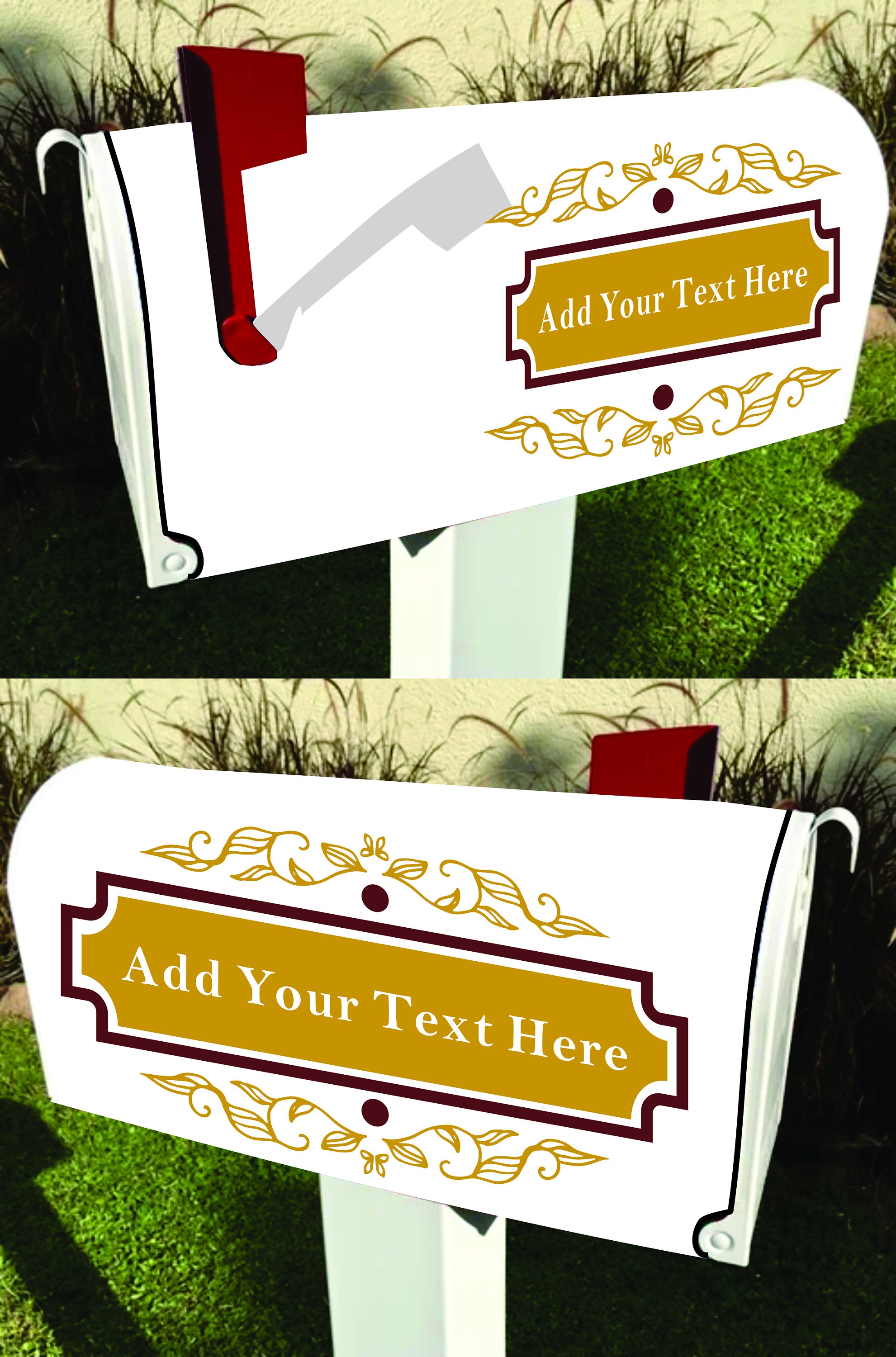 Retro Monogram Mailbox Template Cut/print Files, Cricut, Silhouette ...