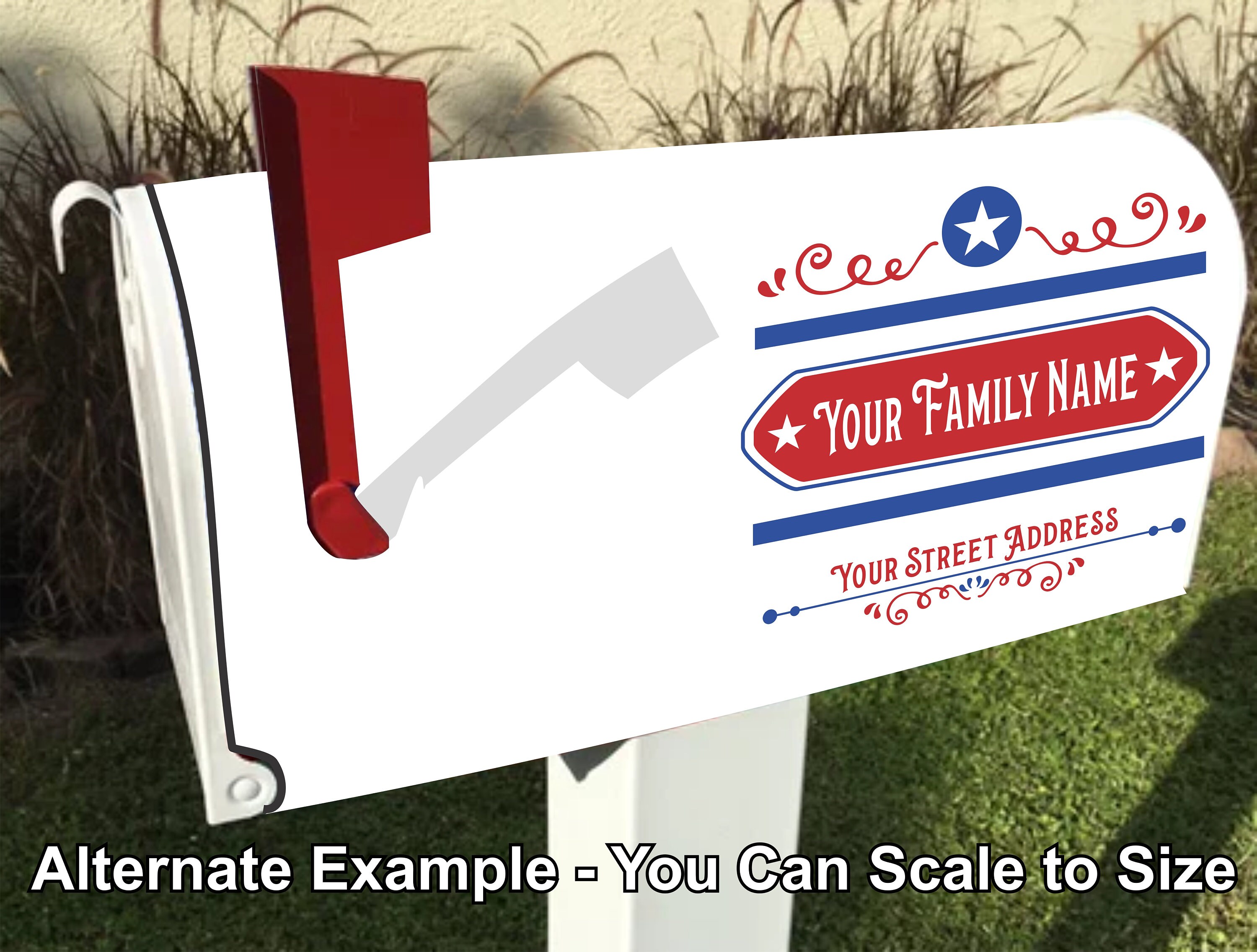 Star Scroll Nameplate Mailbox Template Cut/print Files, Cricut ...