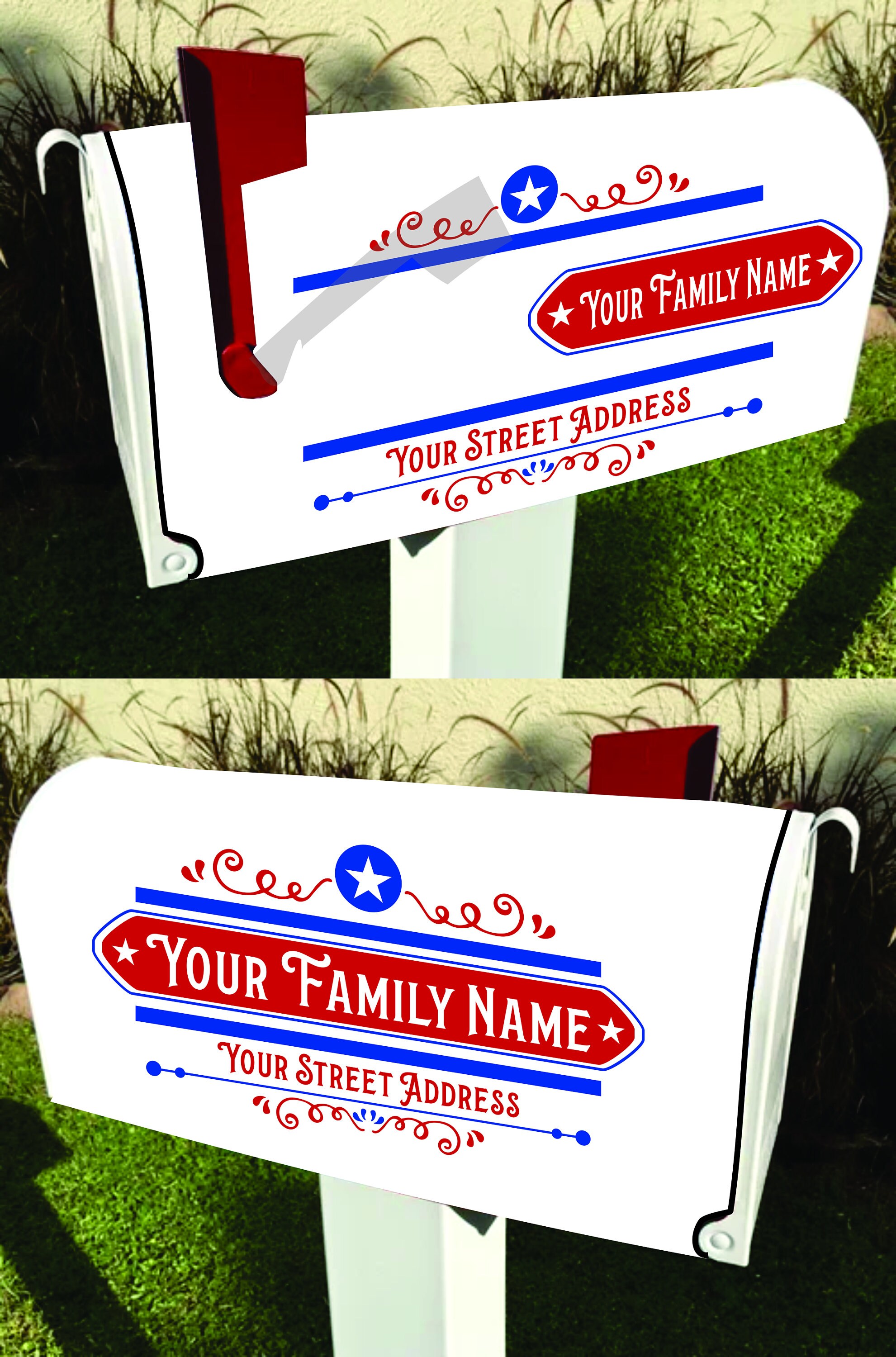 Star Scroll Nameplate Mailbox Template Cut/print Files, Cricut ...
