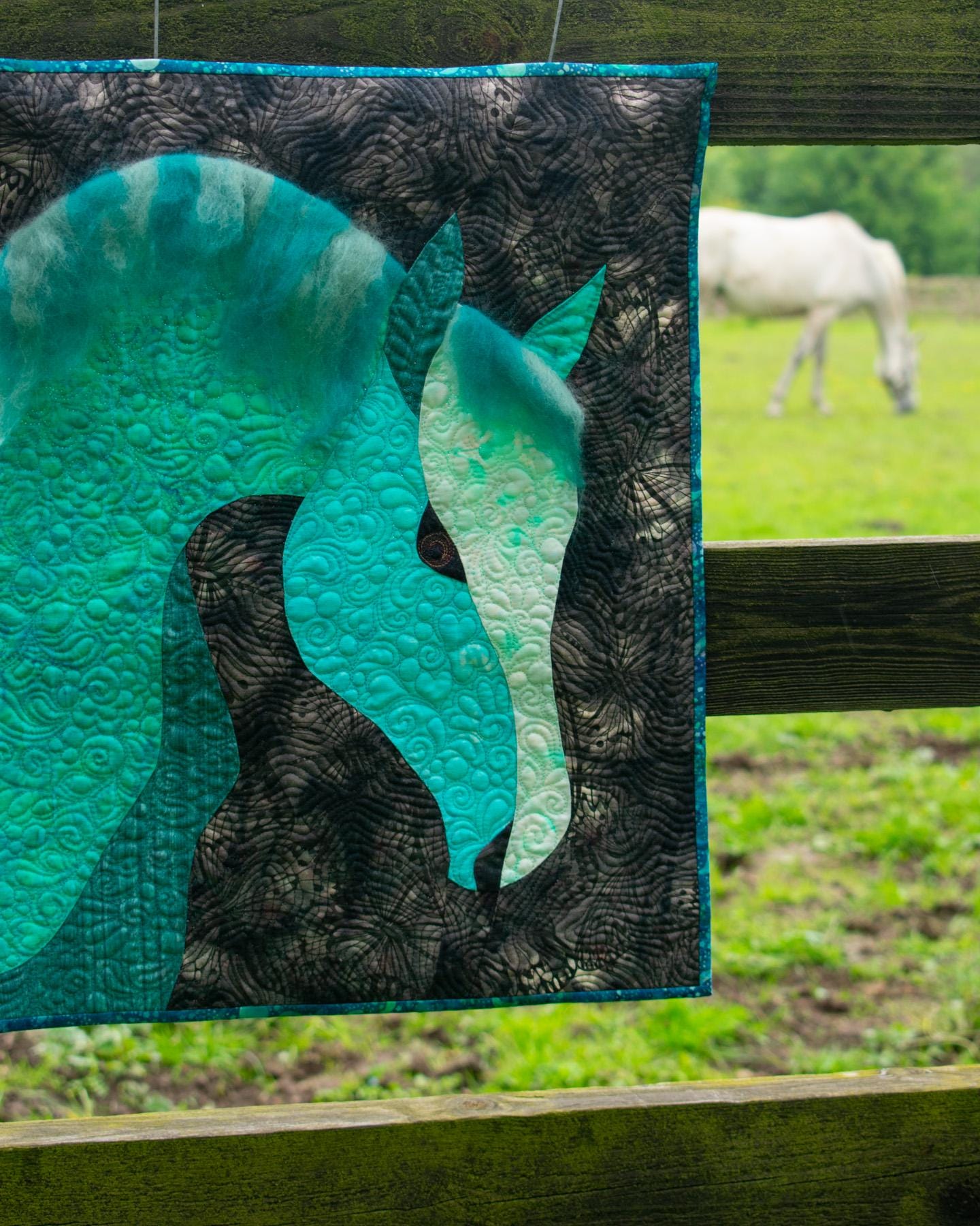 Horse Portrait PDF Art Quilt Pattern, Curve Piecing, Instant Download ...