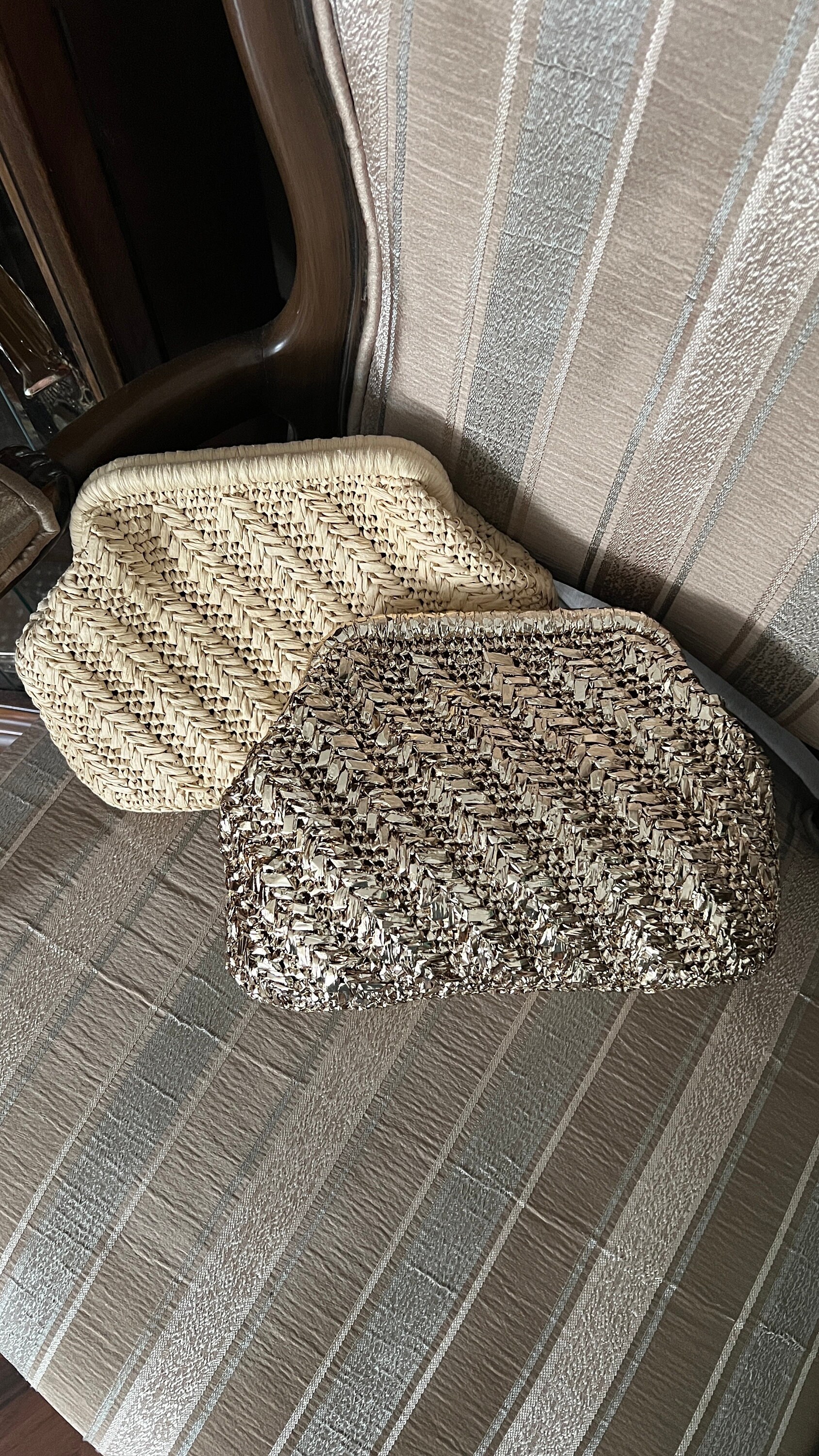 Handmade Pouch Clutch Bag, Luxury Bag, Raffia Clutch, Crochet Clutch ...