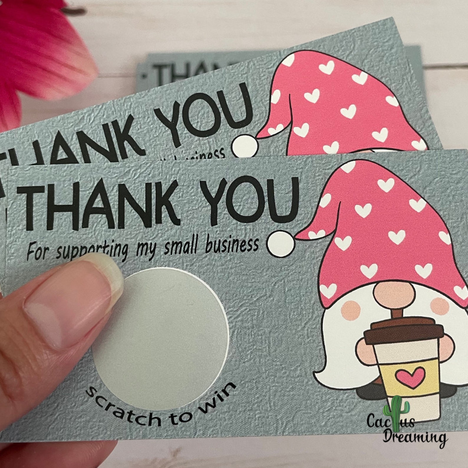 Valentine's Day Scratch off Thank You Cards Scratch off Cards ...