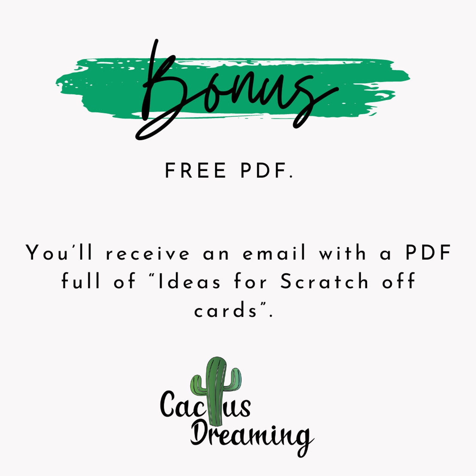 Scratch off Thank You Cards Cactus Scratchcard, Return Customers ...