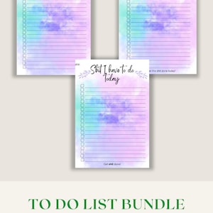 Digital Task Lists, Get Shit Done, Printable Planner, Daily Check List ...