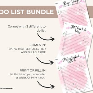 Pink To-do List Check List Digital PDF Download Digital Planner ...
