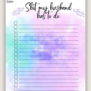 Digital Task Lists, Get Shit Done, Printable Planner, Daily Check List ...