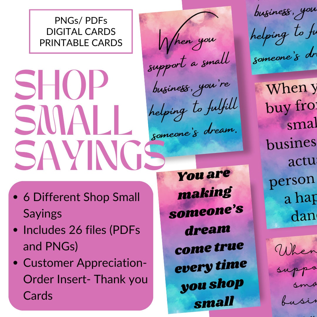 Rainbow Water Colors Printable Thank You Cards for Small Business ...