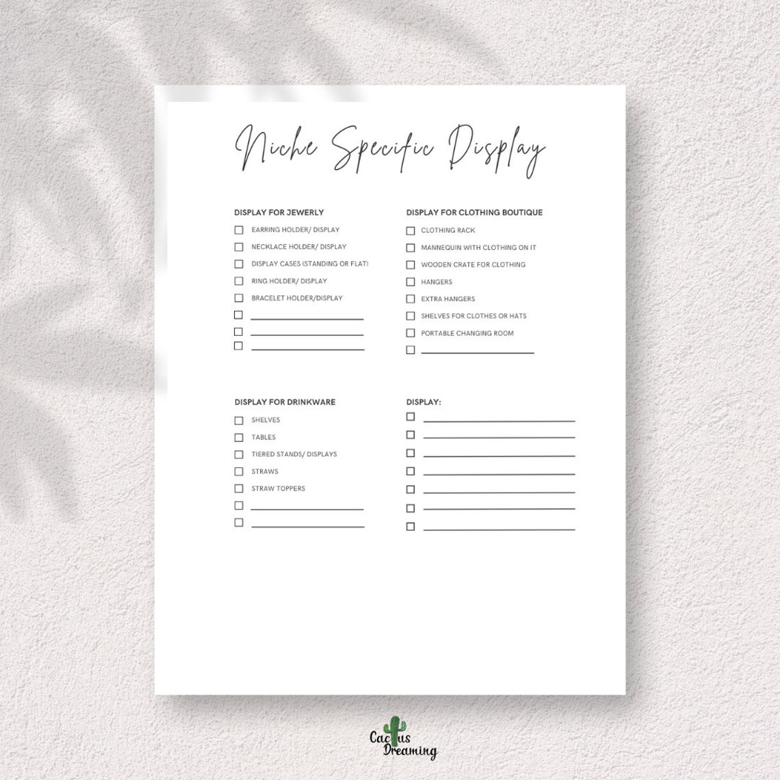 Editable Checklist Canva Template Pop-up Shop Vendor Tips Market ...