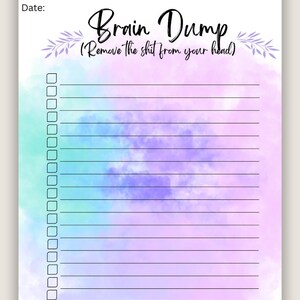 Digital Task Lists, Get Shit Done, Printable Planner, Daily Check List ...