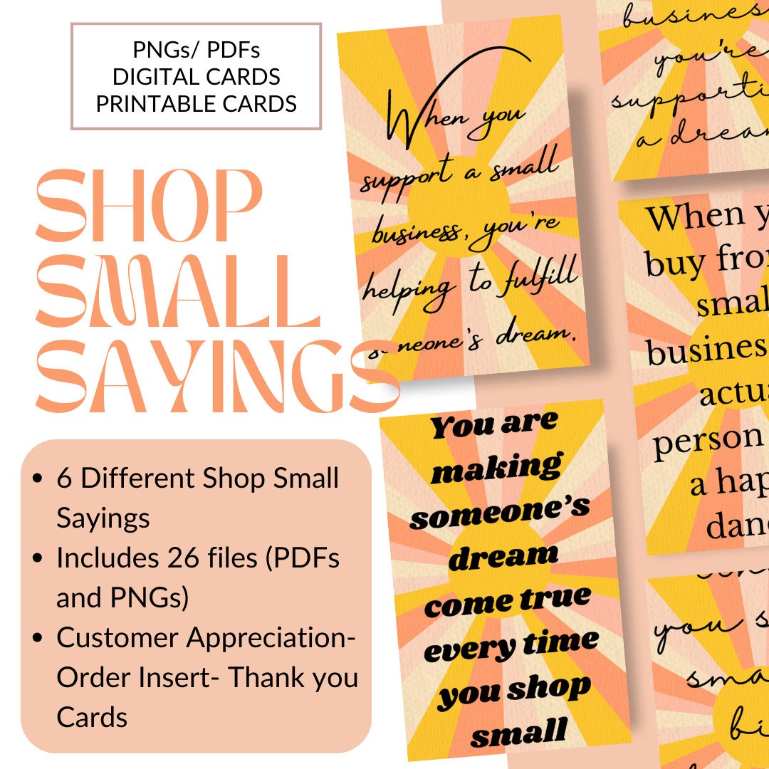Small Business Appreciation Cards, Thank You Business Cards for Small ...
