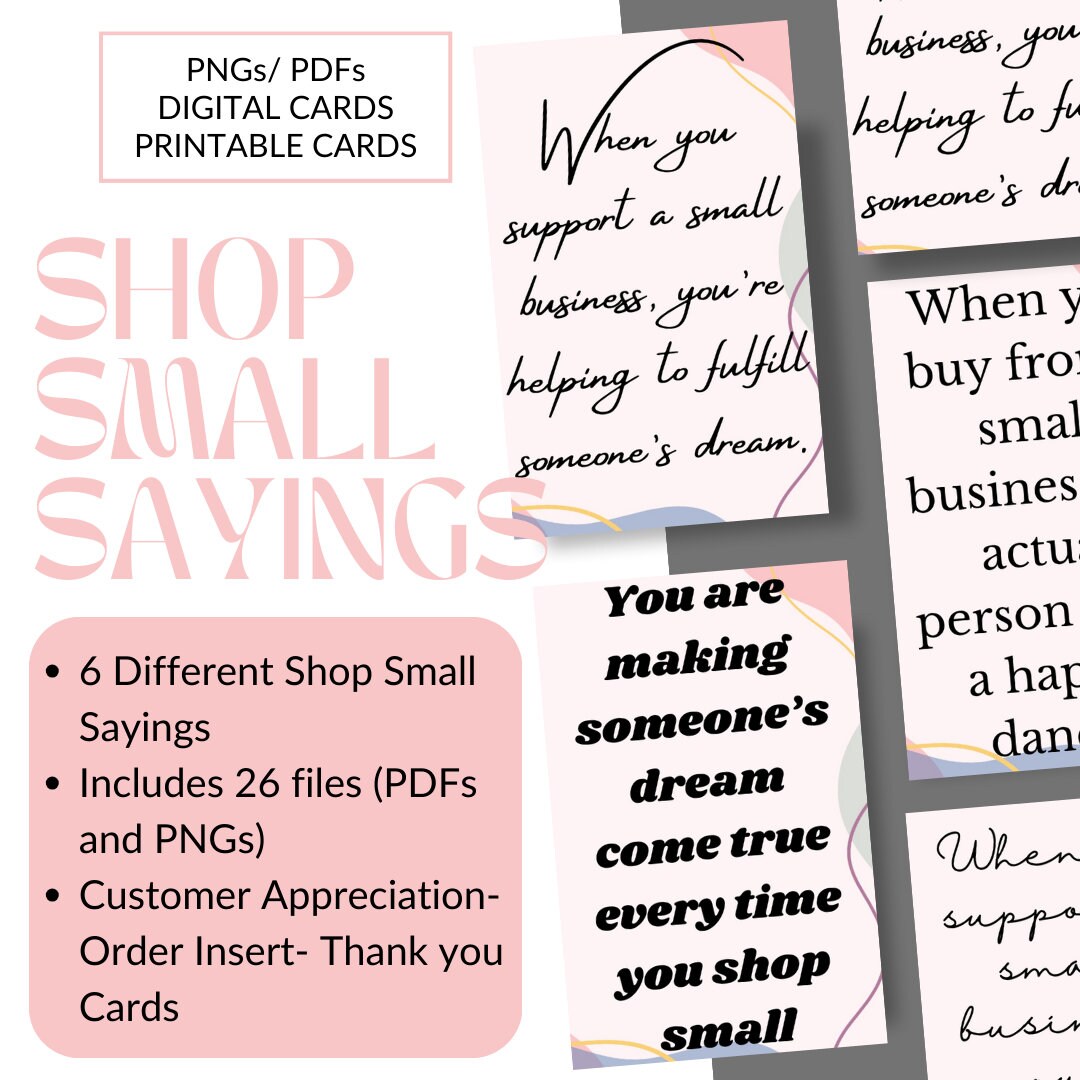 Thank You Cards Small Business, Digital Business Cards, Packaging ...