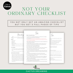 Vendor Event Checklist Editable Canva Template, Instant Digital ...