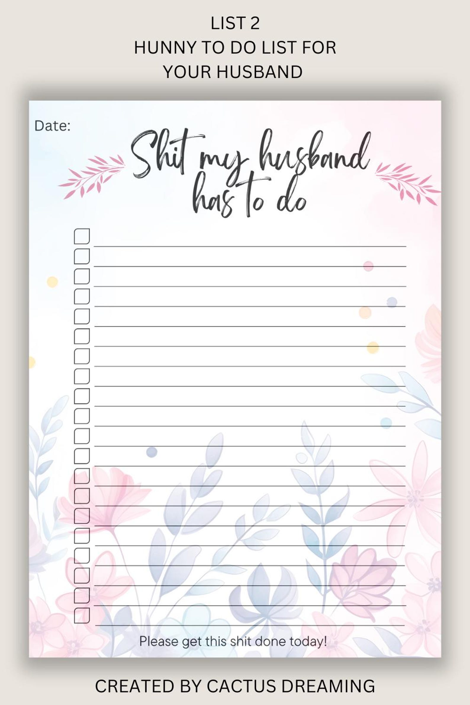 To-do List Check List Printable Digital PDF Download Digital Planner ...