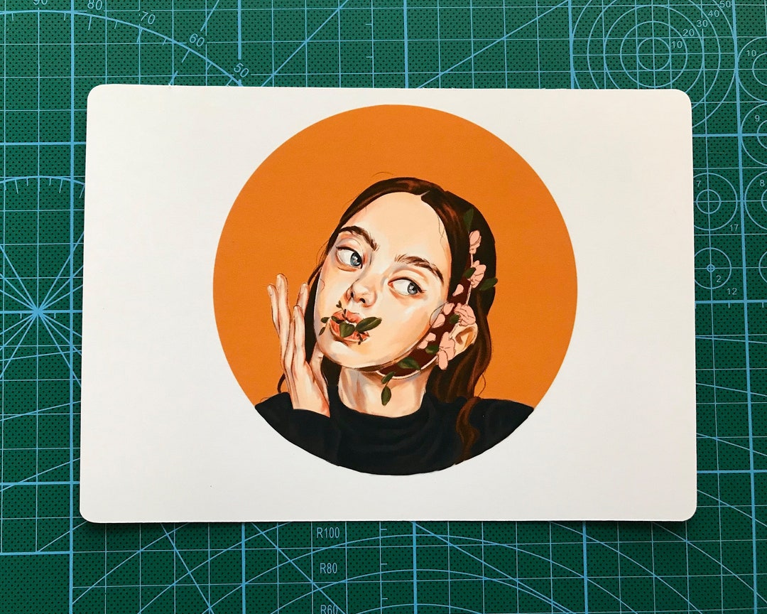 Split Face Art Print - Etsy