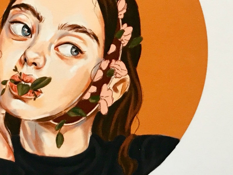 Split Face Art Print - Etsy