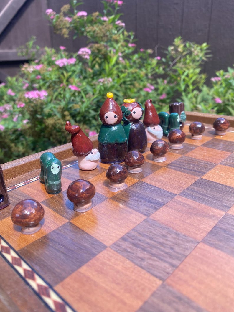 Artisan Clay Chess Pieces | Enchanted Woodland Theme - Etsy