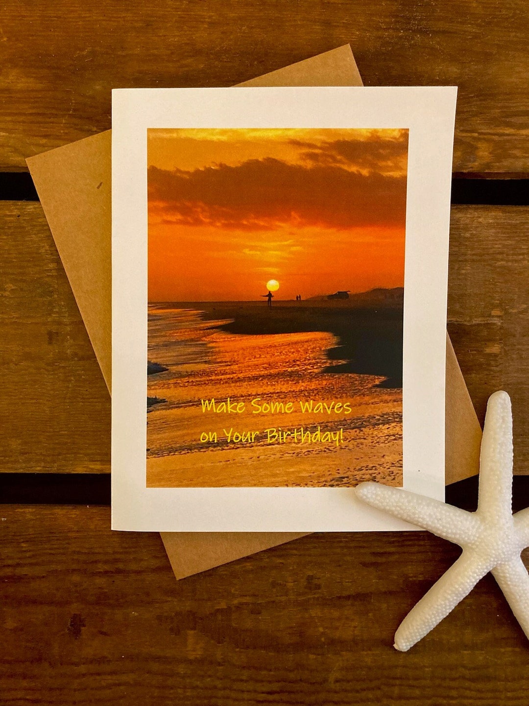 Make Waves Birthday Card, Set of 5 Cards With Kraft Envelopes! FREE ...