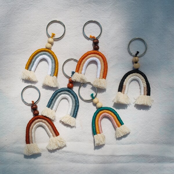 Rainbow Keychain - Etsy