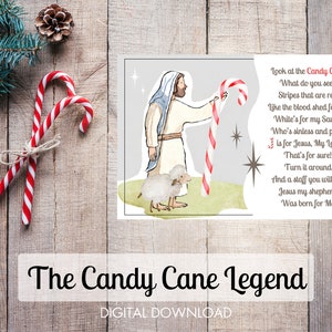 Candy Cane Legend - Printable Jesus Shepherd Candycane - Christmas ...