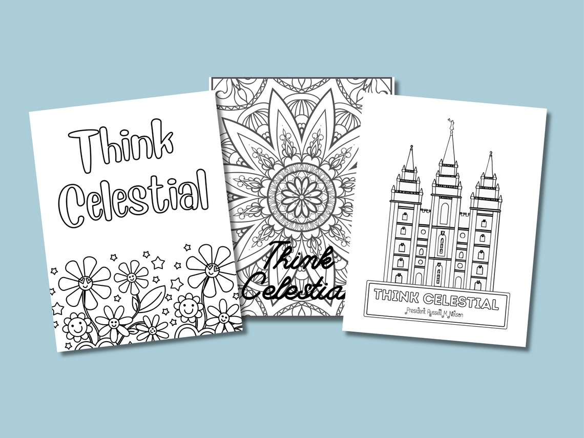 Think Celestial Coloring Pages - LDS General Conference - Digital ...